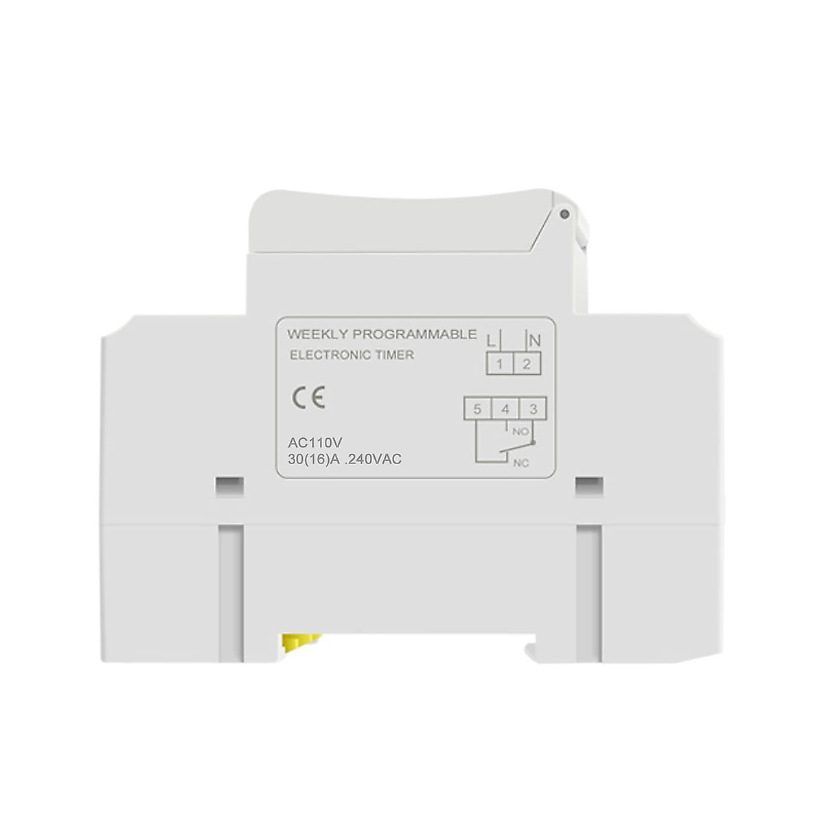 THC 15A (AC110V Programmable Timer Relay 16 On Off Digital Timer Switch for Controlling Street Lamps Neon Lamps Production Equipment, DIN Rail(not Included)