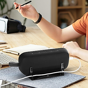 TXEsign Desktop Holder for Bose New SoundLink Flex 2nd Gen/Bose SoundLink Flex Bluetooth Speaker, Table Base Stand Display Stand Acrylic Speaker Stand Mount with Cable Management Groove (Black)