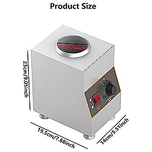 ALSUP Commercial 1 Bottle Topping Electric Sauce Warmer Dispenser Cheese Dispenser with Pump Hot Fudge Cheese Caramel Jam Sauce Warming 30-85℃