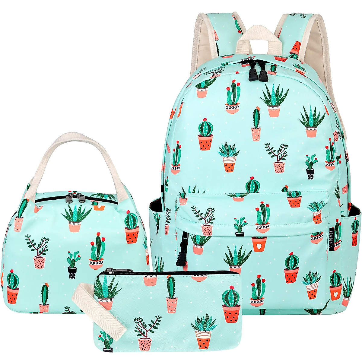 DUAGLAGT Girls Backpack for Kids Schoolbags - Cute Unicorn Backpack for Women Lightweight Daypack Teens Girls Bookbag Set with Lunch Box & Pencil Case (Black)