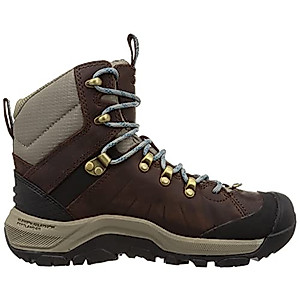 KEEN Women's Revel 4 Mid Height Polar Insulated Waterproof Snow Boots, Coffee Bean/Balsam, 10