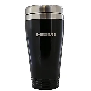 Au-Tomotive Gold, INC. Dodge RAM HEMI Black Stainless Steel Travel Mug Tumbler
