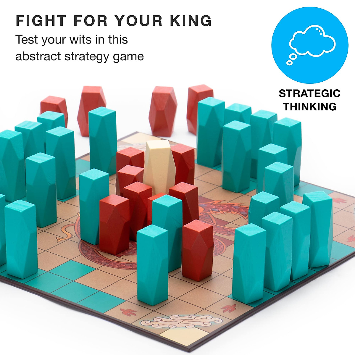 Hnefatafl Viking Chess Set - Authentic, Traditional Two-Player Strategy Board Game Classic - Historic European Tabletop Asymmetric War Game