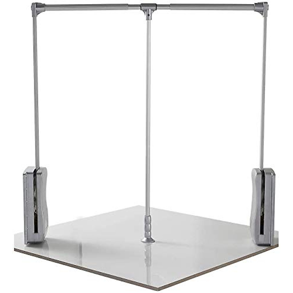 uyoyous Pull Down Closet Rod Aluminum Adjustable 35-46.7 Inch Heavy Duty Closet Pull Down Rods Hanger for Hanging Clothes Wardrobe Lift Rail Organizer Storage System Side Mounted Expanding Tubing