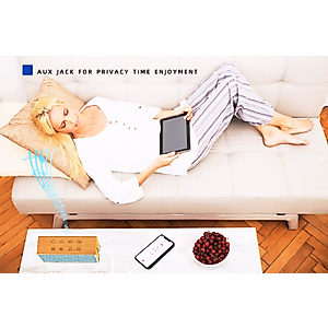 Lexenic White Noise Machine,Wooden Sleep Sound Machine with 24 Hours Playtime, 6W HD Stereo Dual Speakers and Bass with 37 Non Looping Soothing Sleep Sounds Therapy for Baby Kids Adults