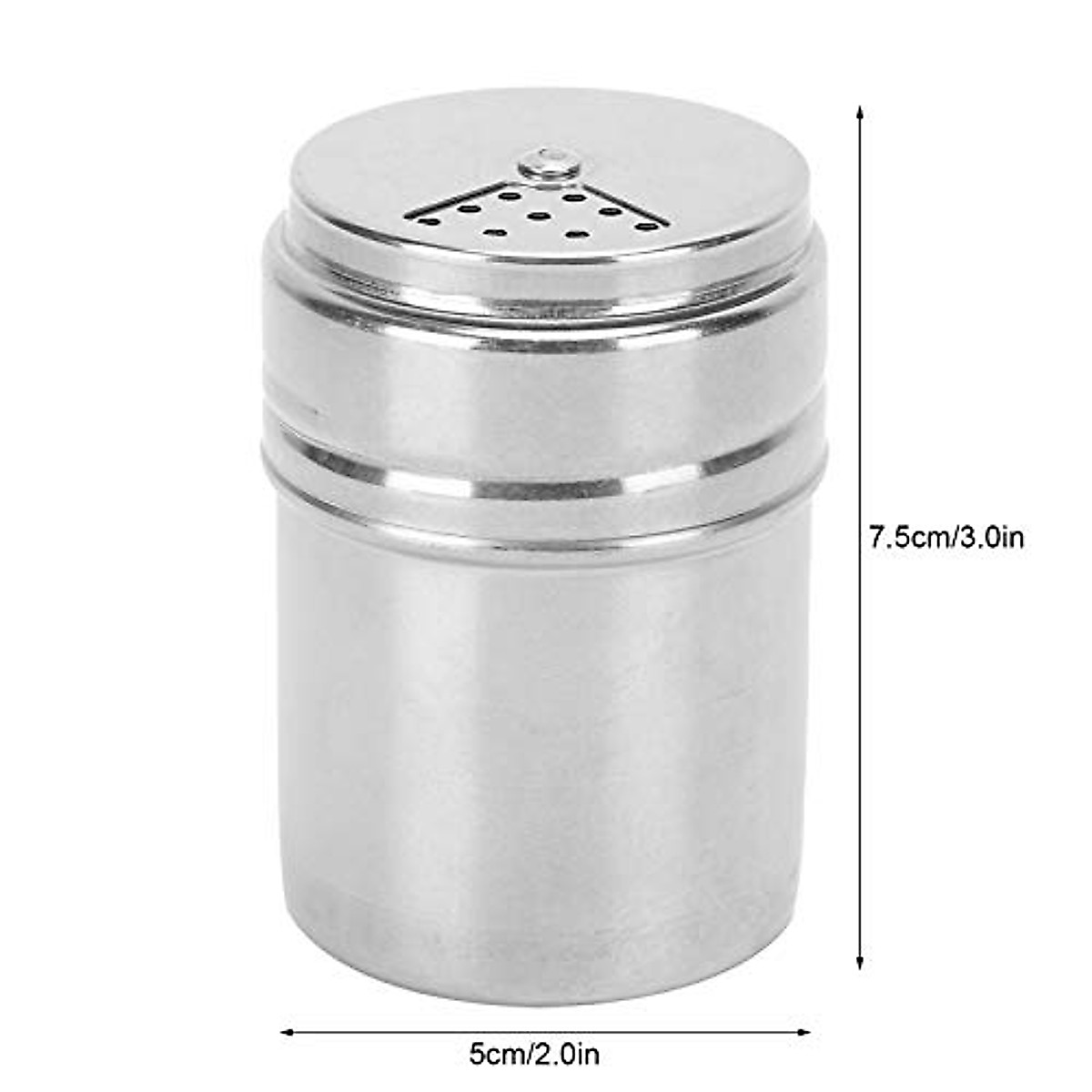 5Pcs Seasoning Bottle, Stainless Steel Spice Shaker with Rotating Cover, Spice Dispenser for Salt Powder Sugar Pepper Barbecue Tools