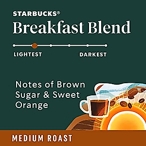 Starbucks Medium Roast Ground Coffee — Breakfast Blend — 100% Arabica — 6 bags (12 oz. each)