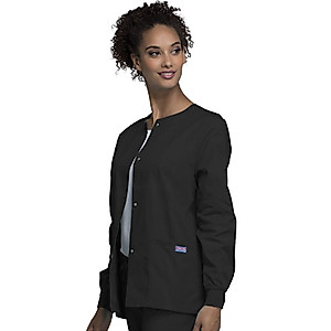 Cherokee Women's Warm Up Scrubs Jacket, Black, Small