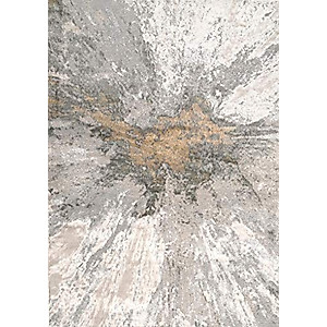 nuLOOM Cyn Abstract Runner Rug, 2' 8" x 8', Silver