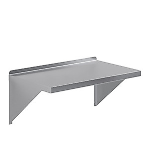 AmGood 18" x 30" Stainless Steel Wall Shelf | Appliance & Equipment Metal Shelving | Kitchen, Restaurant, Garage, Laundry, Utility Room | Heavy Duty | Squared Edge | NSF Certified