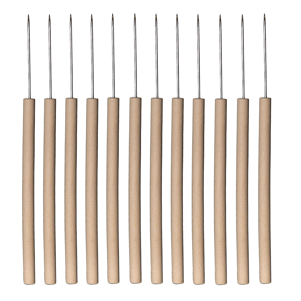 GSC International 390-12 Teasing Tool with Wood Handle and Straight Metal tip. Pack 12.