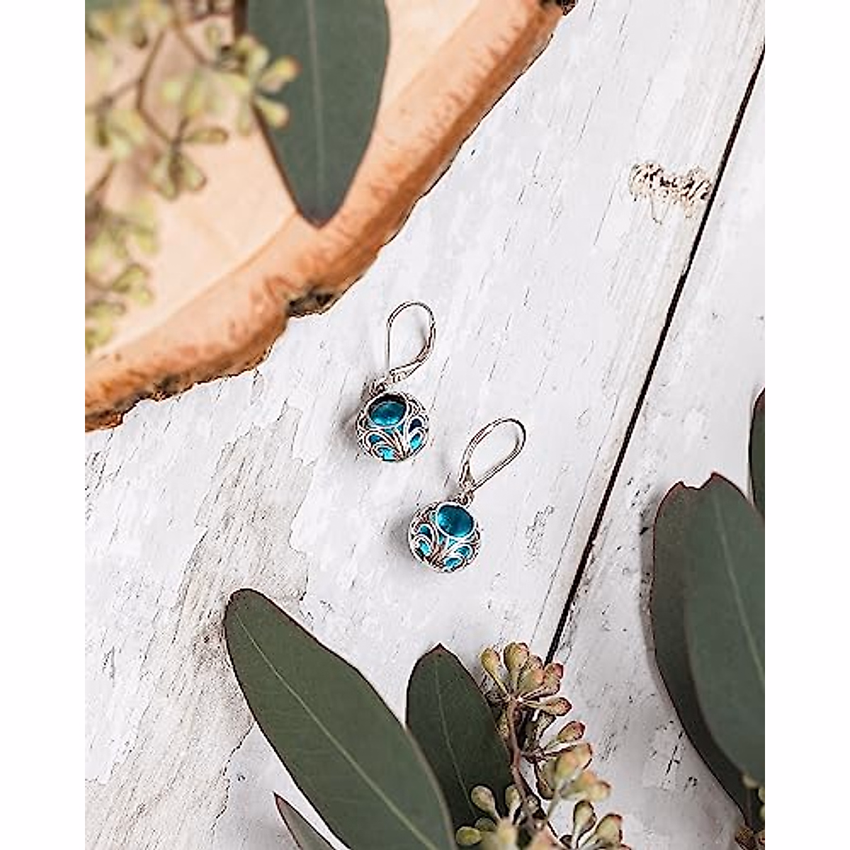 Handmade Recycled Vintage Mason Jar and Sterling Silver Vintage Lace Lever Back Earrings