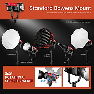 GVM Video Lighting 300W Bi-Color Studio Lights kit with Bowens Mount Softbox and Stand CCT 2700K~6800K CRI 97+ Continuous Lighting for Photography