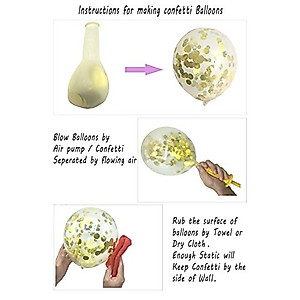 12inch Blush Pink balloons and Rose gold confetti Balloons for Baby Shower Birthday girl Party Decorations (Pastel Pink)