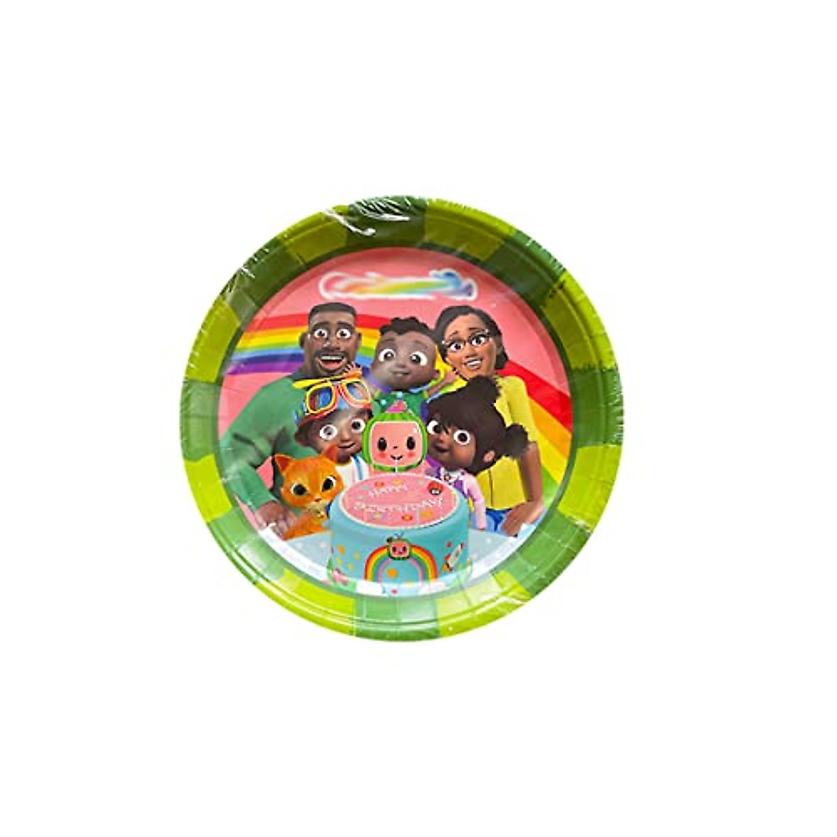 coco & melon black African baby party theme, Melon plates 8pcs Cody and family theme party