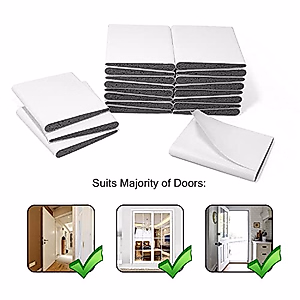 Door Corner Seal Exterior Door Frame Seal Wedge Draft Stopper with Adhesive 4 Pack, White
