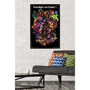Trends International Five Nights at Freddy's: Special Delivery - Collage Wall Poster, 22.37" x 34.00", Black Framed Version