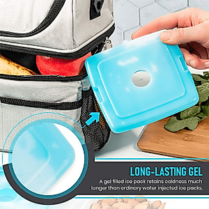 Dynamic Gear Reusable Ice Packs (6 Pack) for Lunch Box - Slim, Lightweight Freezer Cold Packs for Coolers, Lunch Boxes & Camping