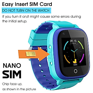 cjc 4G Kids Smartwatch, Smart Watch for Kids, IP67 Waterproof Watches with GPS Tracker, 2 Way Call Camera Voice & Video Call SOS Alerts Pedometer WiFi Wrist Watch, 3-12 Years Boys Girls