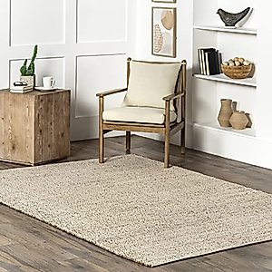 nuLOOM Elfriede Farmhouse Jute Blend Accent Rug, 3x5, Natural