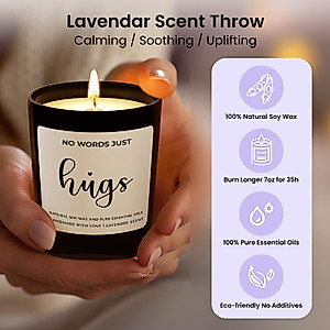 TONESLIX Sympathy Gifts for Loss of Loved One, Mom, Bereavement Gift Ideas, Thinking of You Gifts for Women, Condolences/Comfort/Get Well Soon Gift, Miscarriage, No Words Just Hugs Sympathy Candle