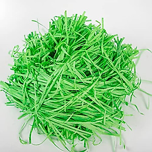 Green Craft Shredded Paper Grass for Easter Baskets and Gift Wrapping - 16oz (1lb) Easter Grass Filler for Easter Party Decorations and Stuffers