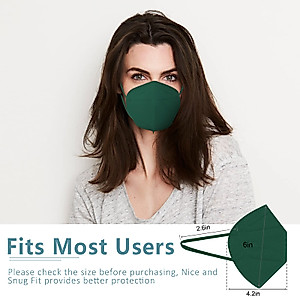 ChiSip KN95 Face Mask 20Pcs, 5 Layer Design Cup Dust Safety Masks, Breathable Protection Masks Against PM2.5 Dust Bulk for Adult, Men, Women, Indoor, Outdoor Use,Mint Green