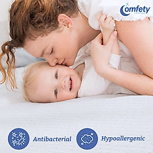 Comfety Twin Size Waterproof Mattress Protector - Cooling, Hypoallergenic, Breathable, Washable, Noiseless, 100% Viscose Bamboo