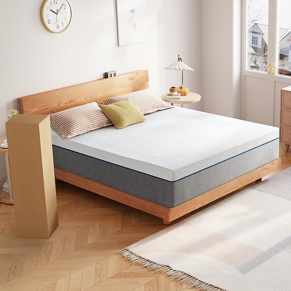 Twolike Queen Mattress 10 Inch Queen Gel Memory Foam Mattress,Queen Size Mattress in a Box, Medium Firm,Mattresse Queen Size 80"*60"*10"