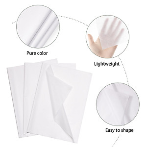 Simetufy Tissue Paper for Gift Bags, 115 Sheets of 14 x 20 Inches White Tissue Paper, Tissue Paper Bulk Wrapping Tissue Paper