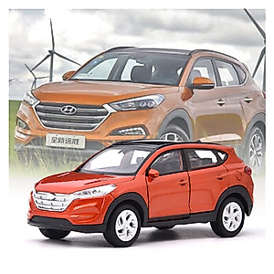 LUTPOL Die Casting 1:36 Scale Alloy Pull Back High Imitation for Hyundai Tucson SUV Model Toy Car Diecasts Metal Model Children's Gifts Toys Vehicle Unzip Toy ( Color : Light Yellow )