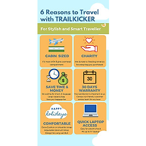 TRAILKICKER 48L Travel Backpack Flight Approved Carry On Backpack Weekender Bag for Men & Women Business Executive (48L Charcoal Grey)