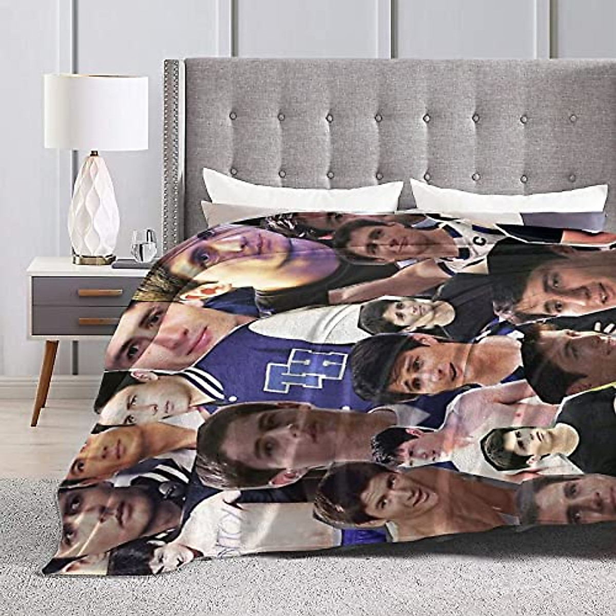 Blankets Nathan Scott Collage Soft and Comfortable Warm Fleece Throw Blankets Yoga Blankets Beach Blanket Picnic Blankets for Sofa Bed Camping Travel … (60"x50")