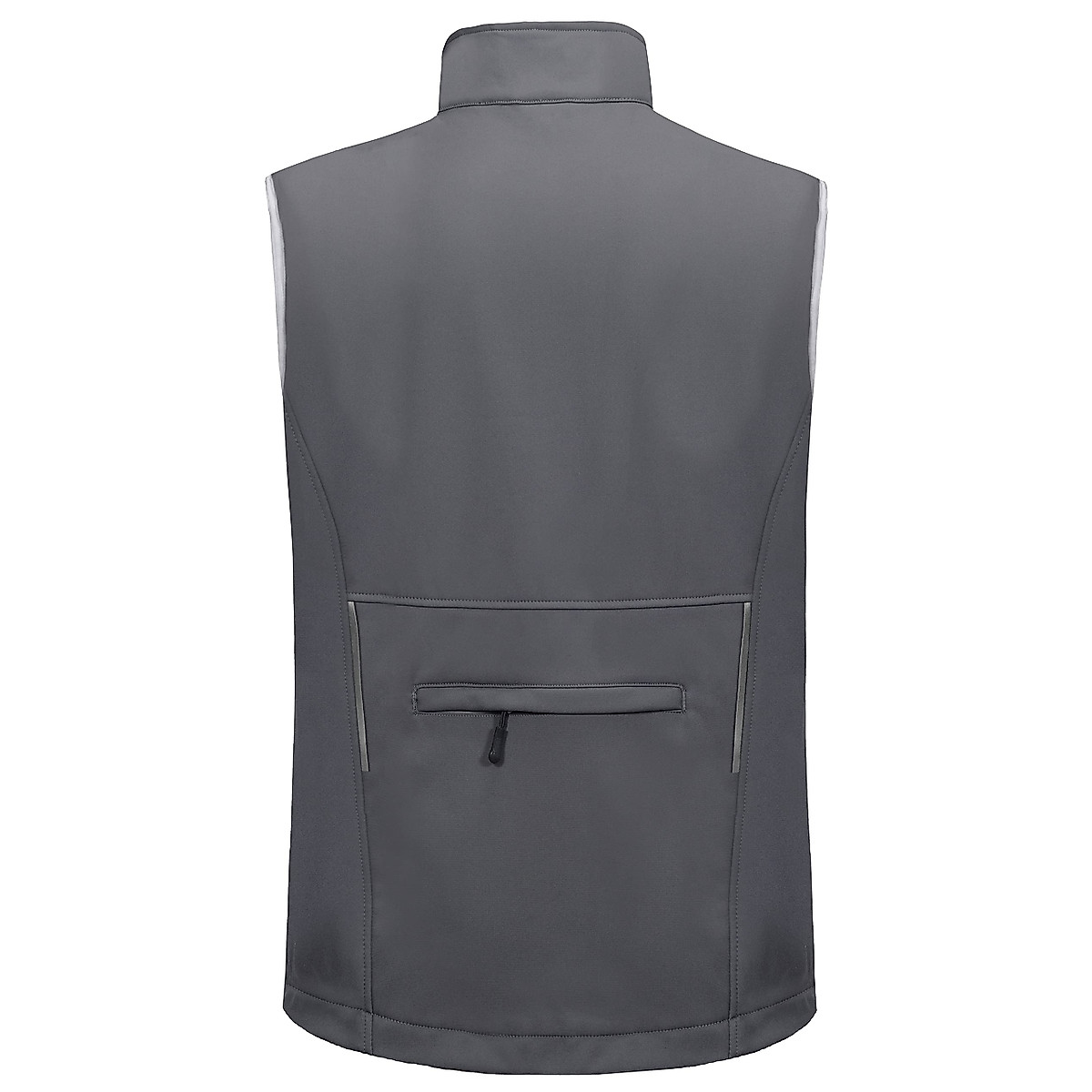 Little Donkey Andy Men's Lightweight Fleece Lined Softshell Vest Windproof Sleeveless Jacket for Hiking Travel Golf Gray L