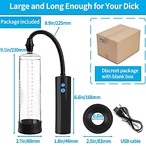 Updated Electric HIPGAGA Penis Vacuum Pump, Rechargeable Erection Device, Automatic Male Masturbator for Men Enlargement Sex Toys & Enlargers New Adult Toy Sex