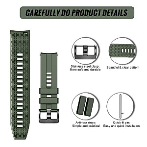 NotoCity for Samsung Galaxy Watch 46mm/ Galaxy Watch 3 45mm/ Huawei GT/Huawei GT 2(46mm) Watch Band, 22mm Silicone Straps Watch Band Accessory (army green)