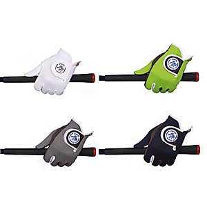 SIMPLE SYMBOL Men's RainGrip Golf Glove Four Pack(One White+One Navy Blue+One Green+One Grey) Four Color Combinations,Each Color one,Hot Wet Weather Comfort, Left Hand Right Hand(S,Right)
