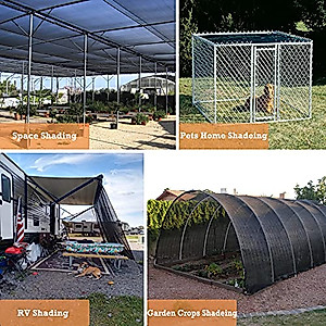 Garden expert 50% Black Shade Cloth 10ft X 20ft Taped Edge with Grommets Sun Net Mesh for Garden Patio Backyard