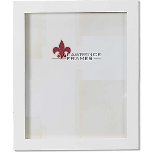 Lawrence Frames White Wood Picture Frame, Gallery Collection, 4x5