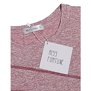 MISS FORTUNE Long Sleeve Gym Tops for Wmen, Loose Yoga Top Running Exercise Wear Round Neck Workout Clothing Active Tshirts Hiking Clothes Pink 3XL