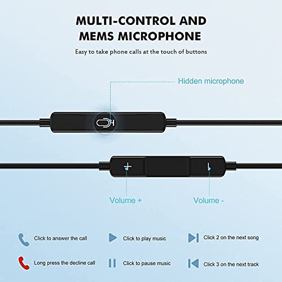 [MFi Certified] 2Pack Earbuds iPhone Earphones Wired Headphones Noise Isolating Stereo Bass with Built-in Microphone and Volume Control Compatible with iPhone 14 13 12 11 Pro Max Mini Plus SE X XS 8