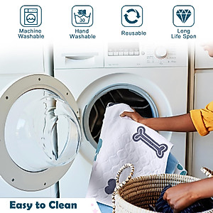 Washable Pee Pads for Dogs, 2 Pack Reusable Puppy Training Pads, Durable and Absorbent Whelping Pads, Waterproof Pet Training Pads