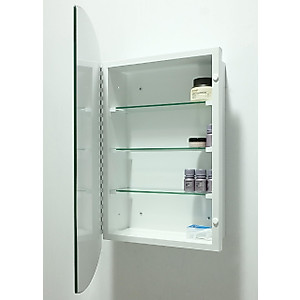 HESONTH Bathroom Medicine Cabinet, Frameless Mirror Cabinet, Recess or Surface Mounted Medicine Cabinet with Mirror, 22 x 30 inches Cabinet for Bathroom Living Room Toilet Kitchen