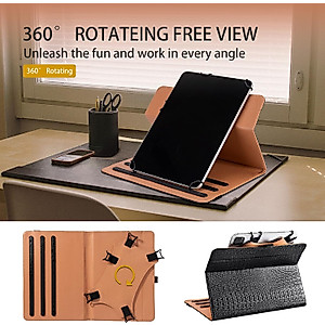 PHARRI 10.1 Tablet case, 10 inch Tablet Case,360 Degree Rotating Universal Tablet Case for 9.7-11 Inch Tablets, Protective Case Cover (Black)