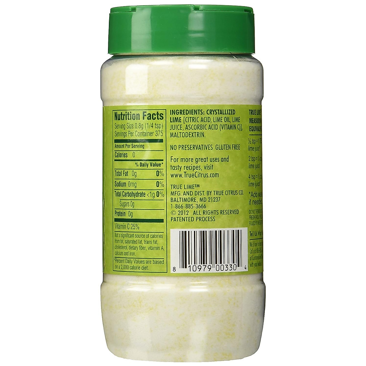 True Lime 10.6oz Shakers 2 pk