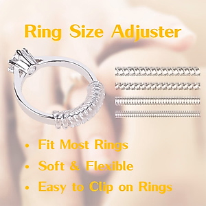 12 Pack Clear Ring Size Adjuster, 4 Sizes Ring Sizer for Different Band Width, Invisible Ring Guards for Loose Rings…