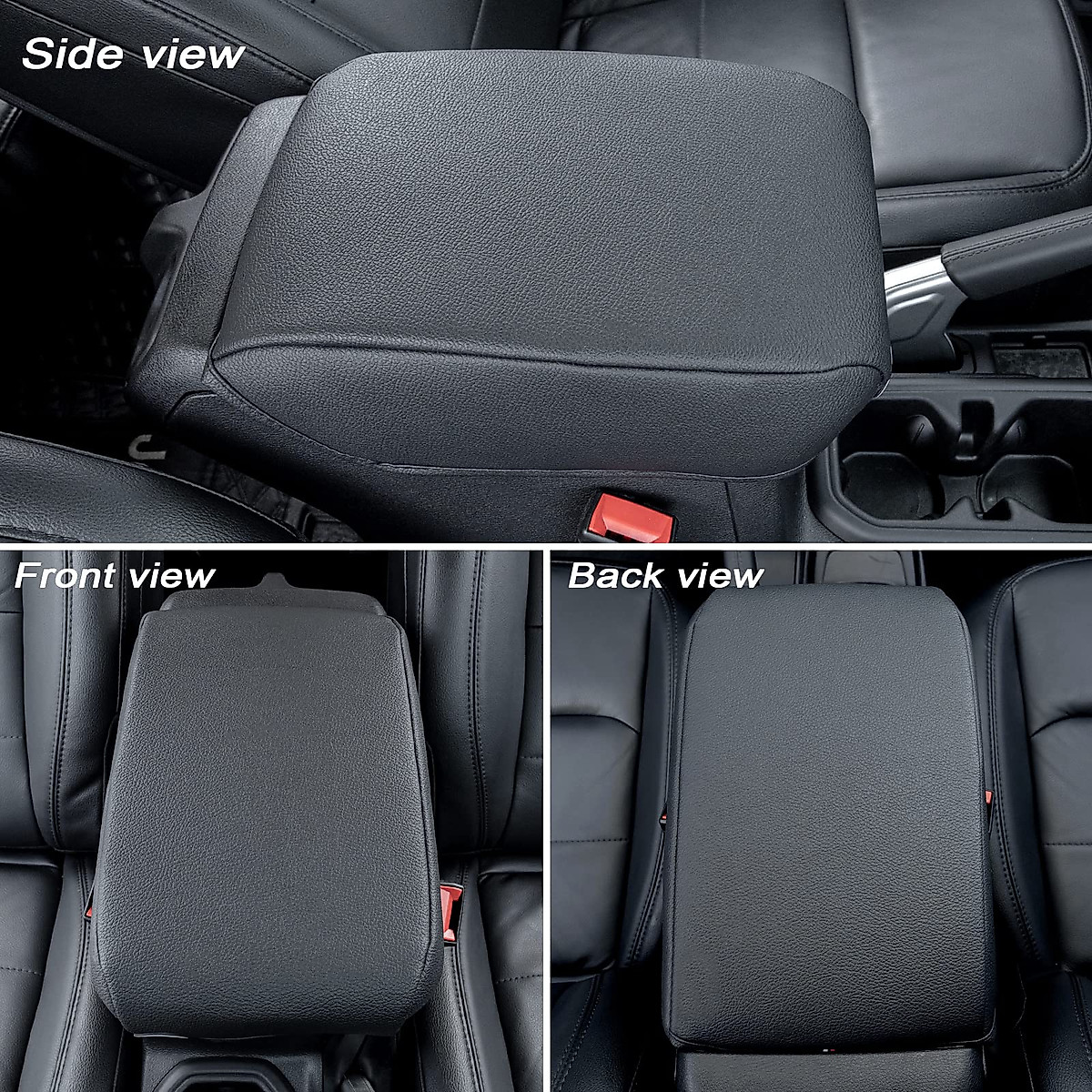 Center Console Armrest Cover Compatible with Jeep Wrangler JL/JLU 2018-2024 2025 and Jeep Gladiator JT Truck 2020 2021 2022 2023 2024 2025, Accessories PU Leather Cushion Protector Pad(Not for JK/JKU)