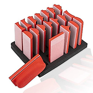 20pc Hand Sanding Block Set - Hook and Loop Interchangeable Assorted Shapes