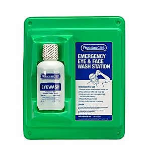 PhysiciansCare Wall-Mountable Eyewash Station with Single Bottle of Eye Wash Solution, 16 oz