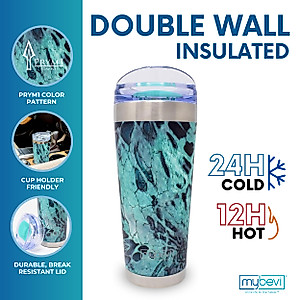 MyBevi Classic Stainless Steel Premium Grade Insulated Travel Tumbler (Shoreline Blue 26 oz)